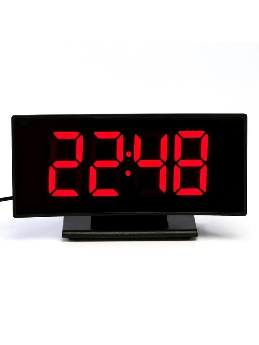 Настольные часы с будильником и термометром