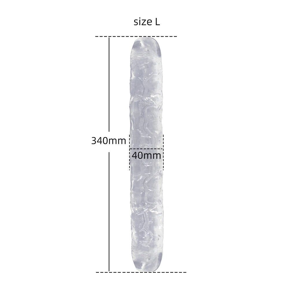 Двухсторонний фаллоимитатор, реалистичный длинный гелевый фаллоимитатор, гибкий большой пенис для женщин, мастурбатор, интимные игрушки для лесбиянок Size L