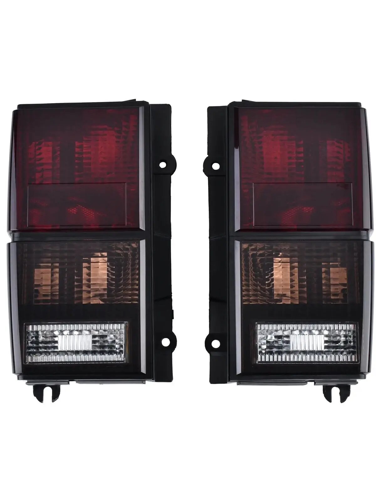 Подходит для 84-96 задних фонарей Jeep Cherokee XJ, сменный стиль, комплект задних фонарей с красными дымовыми линзами (левый + правый), совместимый red black