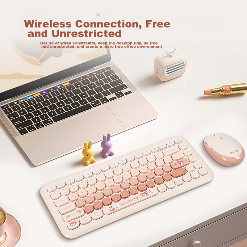 Беспроводная Bluetooth-клавиатура Lenovo Yinengzhe, Gradient Cherry Blossom Pink