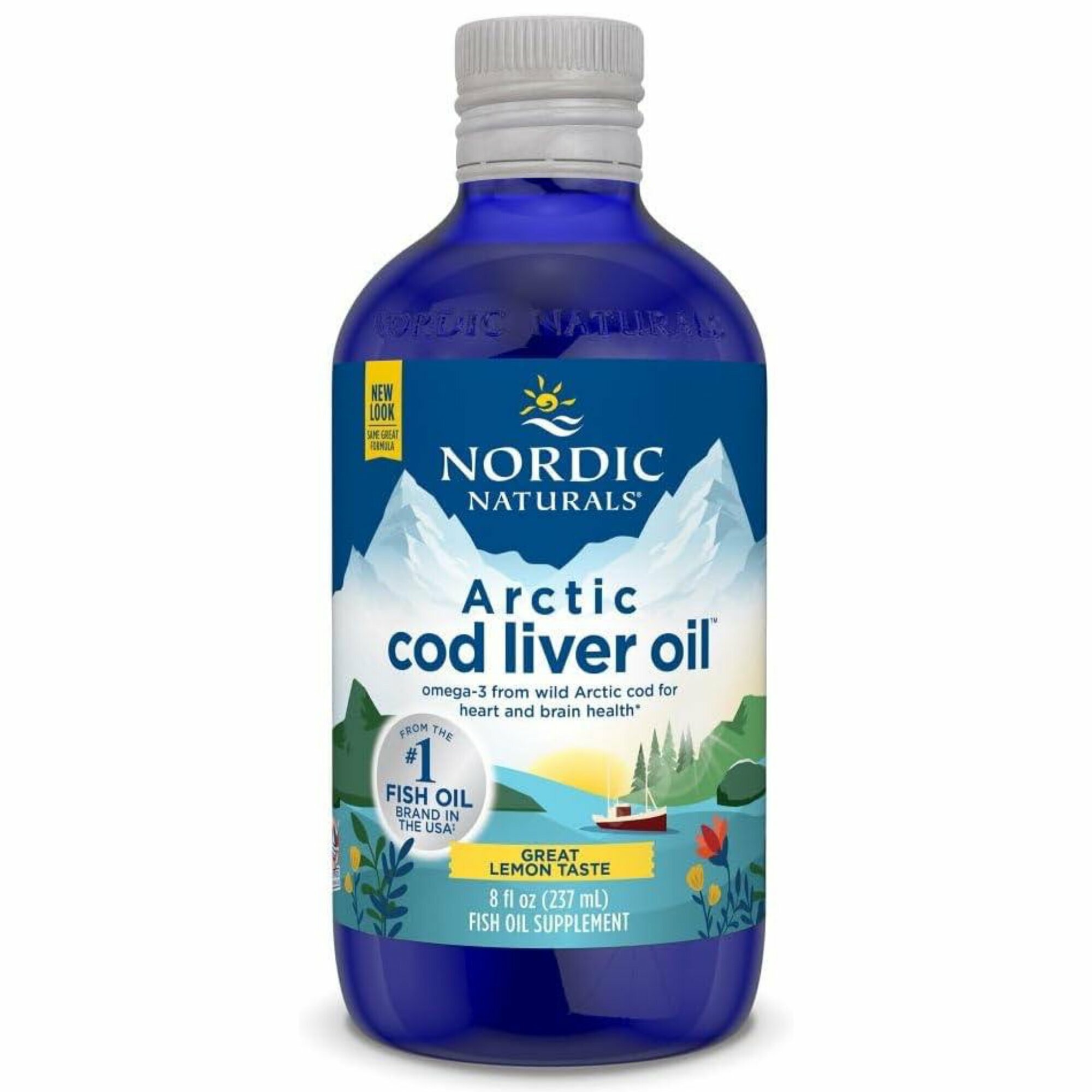 Nordic Naturals, Cod Liver Oil, Жир печени арктической трески, со вкусом лимона, 237 мл