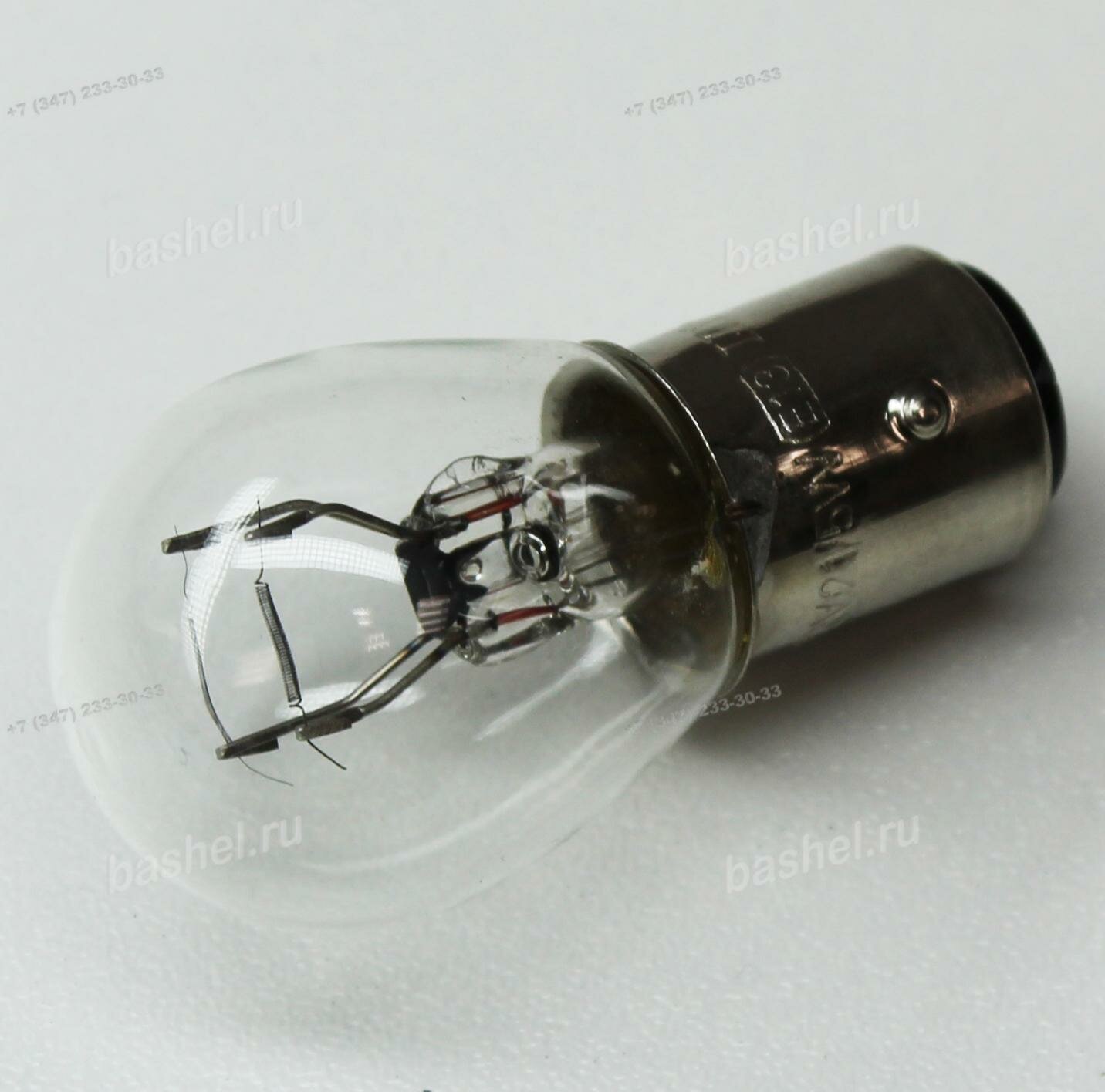 Лампа маяк А 12-21+5 Вт 2-х контакт. смещ. цоколь по высоте