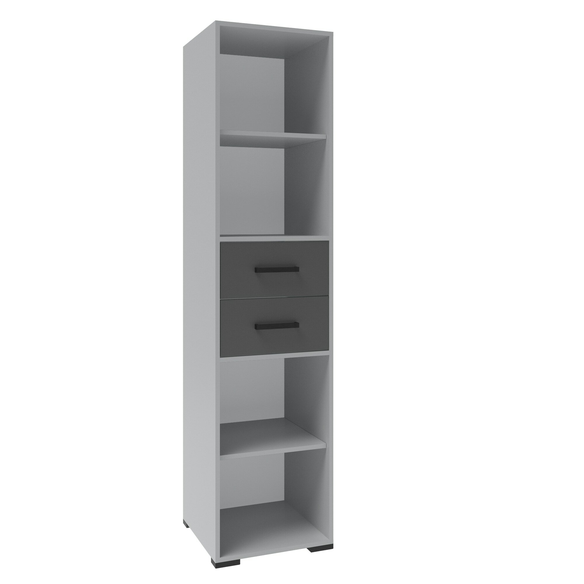 Спальня Лючия пенал камень серый/графит серый (Микон)