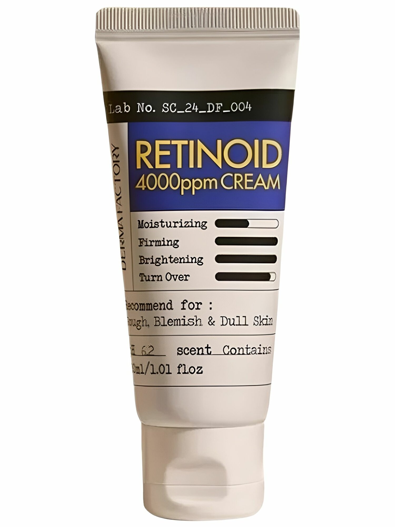 Derma Factory Интенсивный ночной крем для лица с ретиналем и ретинолом Retinoid 4000ppm Cream 30мл