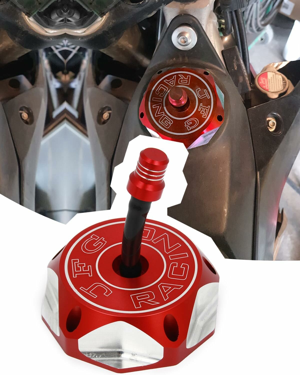 Крышка топливного бака мотоцикла мотоцикла Красный для DRZ50 70 125 400 400E LT-R450 LT-Z250 400 400Z TE250 YZ250 TTR250 Raptor 125 250 350 660 YFZ450