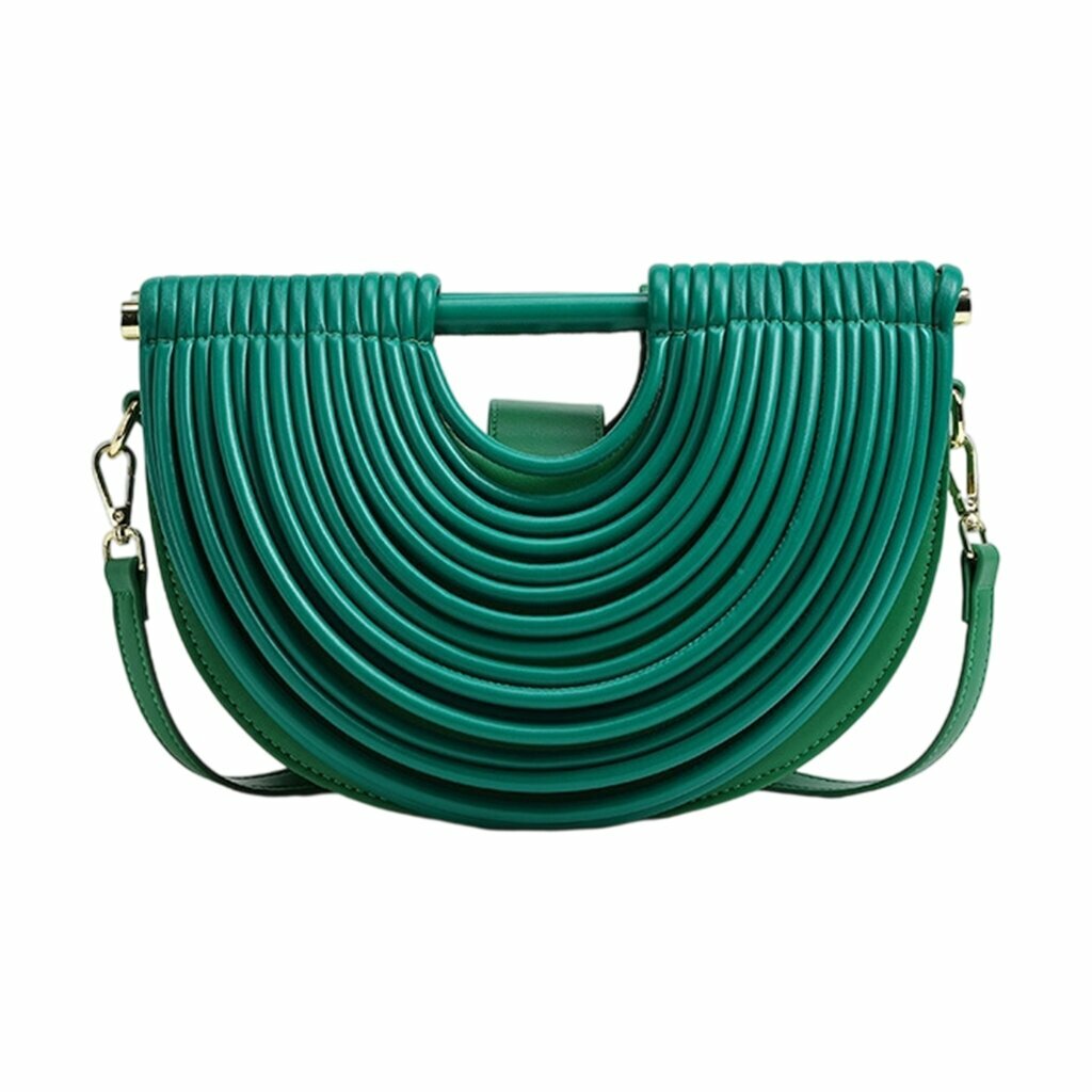 Высококлассный дизайн, нишевый дизайн, персонализированный плетеный пакет для лапши, полукруглый пакет cloud bag-зеленый