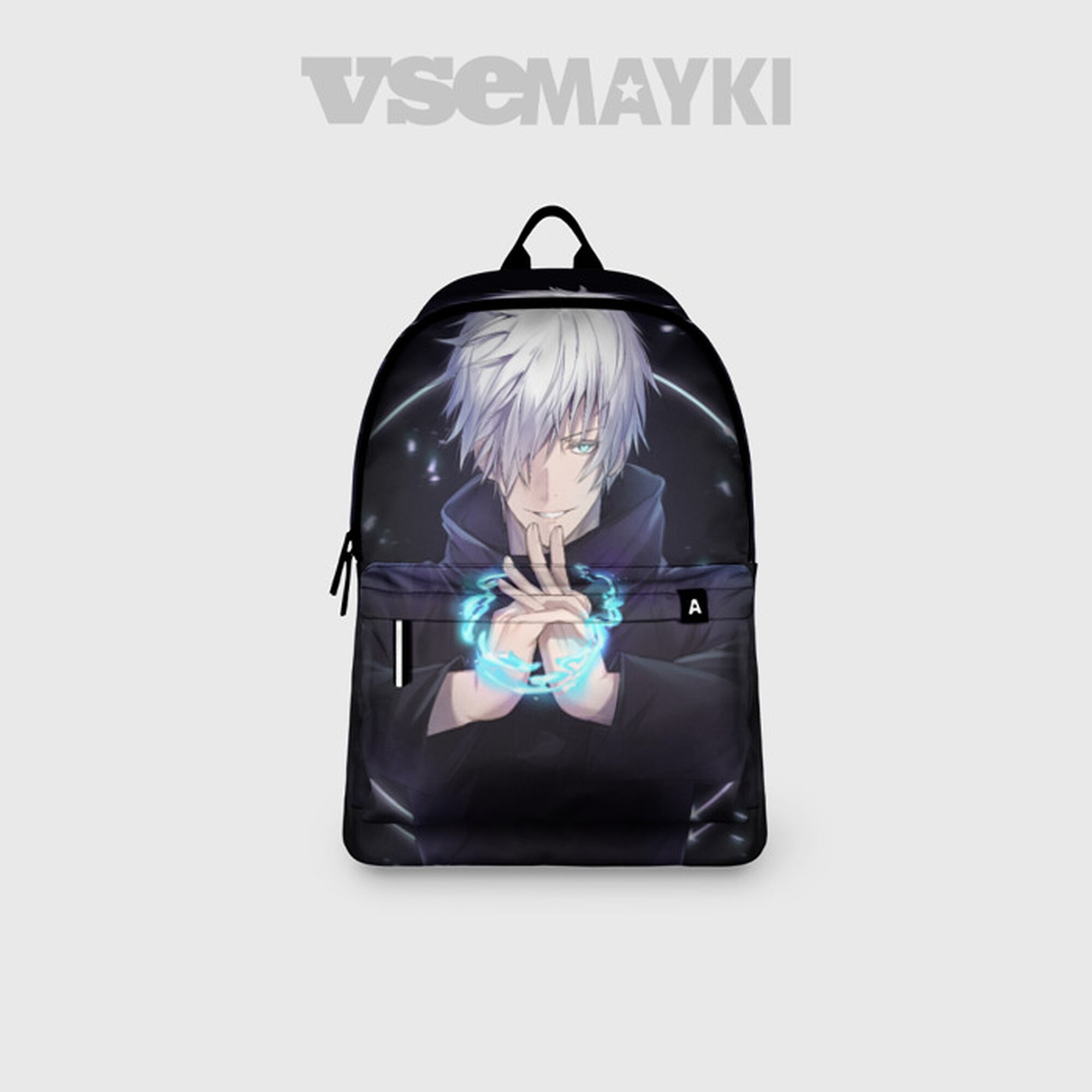 Рюкзак VseMayki с принтом Годжо Сатору Gojo Satoru, One size, белый