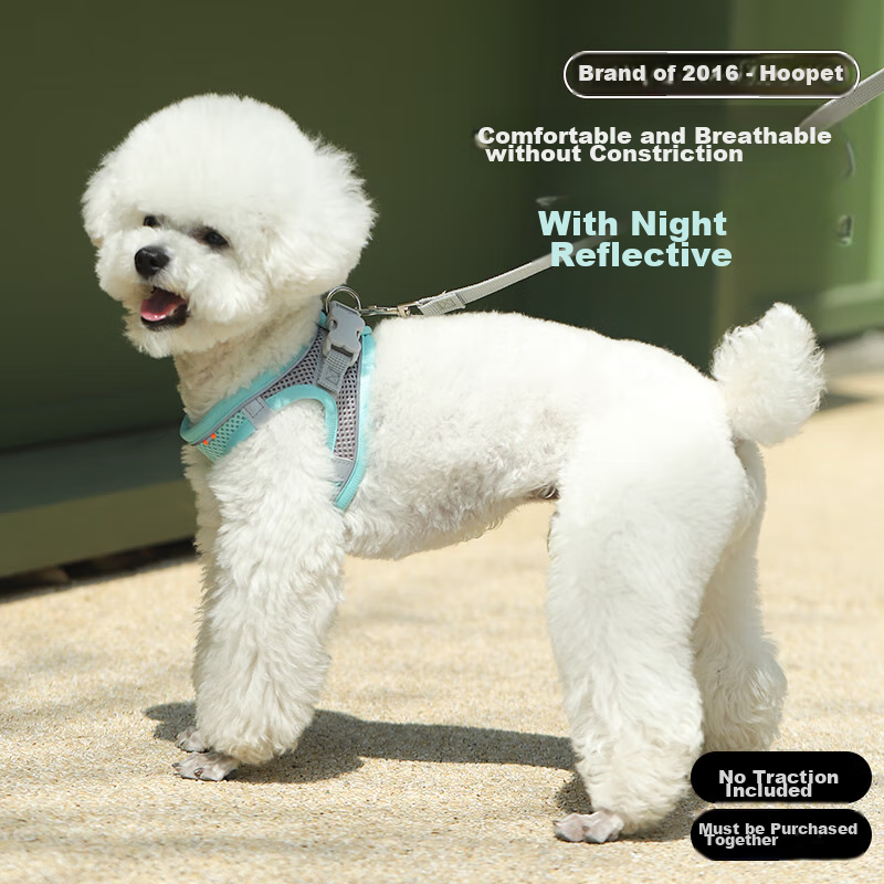 Hoopet Pet Harness, Dog Walking Leash, Collar, P-Chain, Cat And Small And Medium-Sized Dog Outdoor Supplies