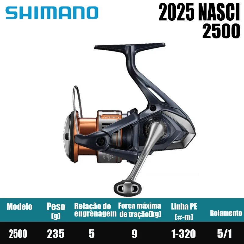 Спиннинговая катушка Shimano Nasci 2025 2500