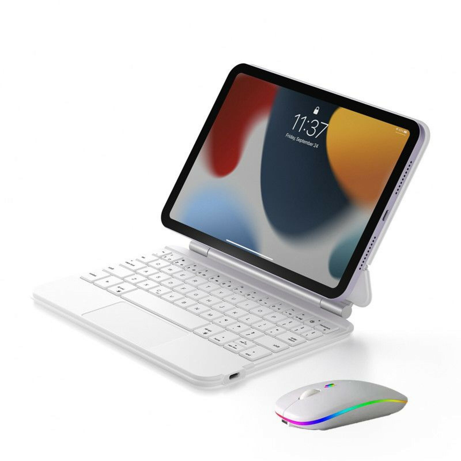 Чехол-клавиатура MyPads Magic Keyboard для iPad Mini 6 с русской подсветкой