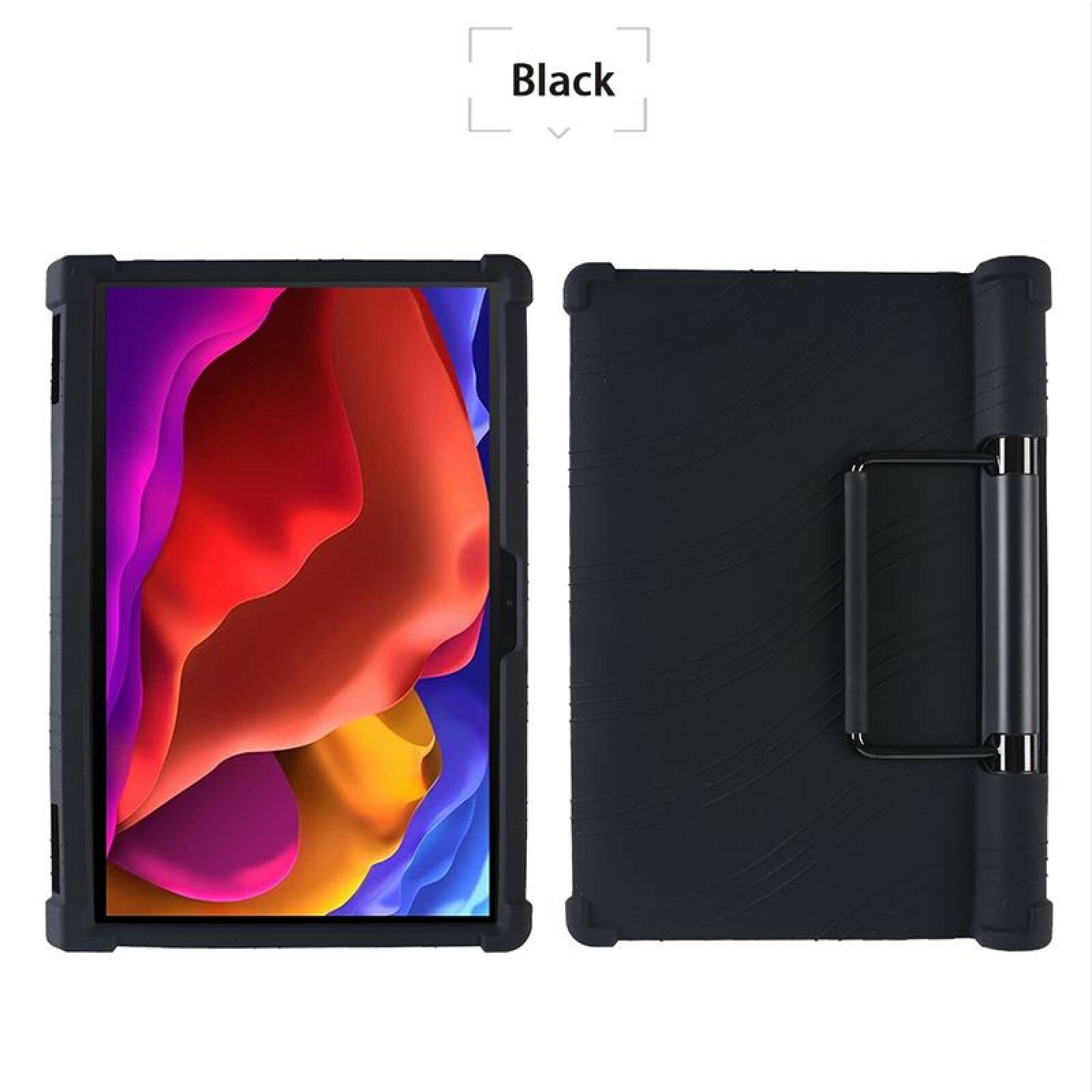 Силиконовый чехол MyPads для планшета Lenovo Yoga Tab 13 (YT-K606F), черный, защита от ударов и царапин