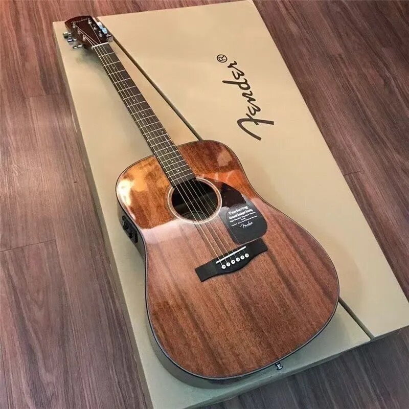 Акустическая гитара Полуакустическая Fender 6-струнная, корпус Махагони 41"