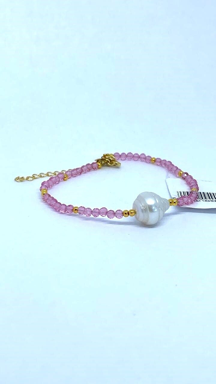 Браслет-цепочка, искусственный камень