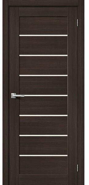 Межкомнатная дверь эко шпон bravo x Браво-22 остекленная Wenge Melinga mr.wood