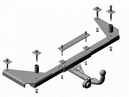 Фаркоп Daewoo Nexia седан 1995-2008 (дорестайл), Daewoo Espero седан 1995-1997 сварное крепление шара трейлер арт. 7410