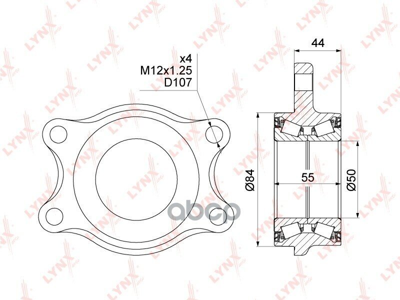 WB-1032 Подшипник ступицы LYNXauto 43210-WL000 LYNXauto арт. WB-1032
