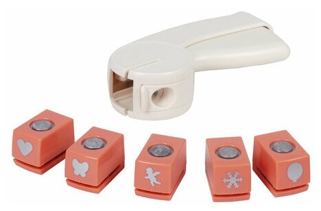 Дырокол фигурныйсо сменными насадками5 штукостров СОКРОВИЩ662783