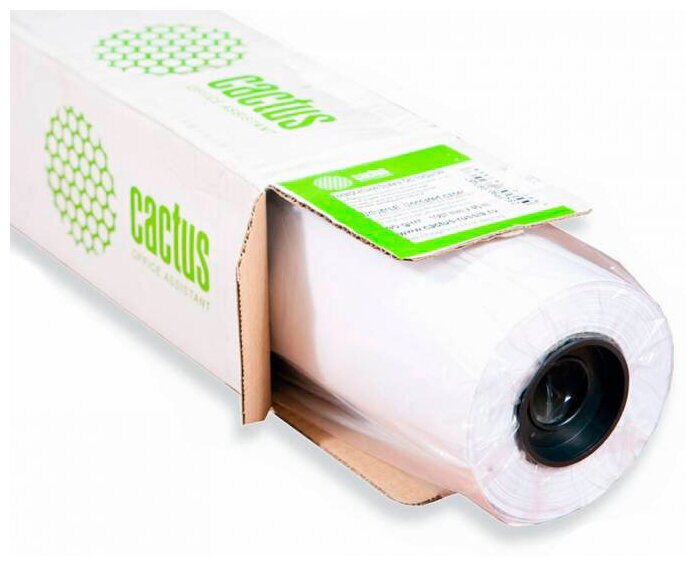 Бумага Cactus CS-PC90-152445 A0+ 1524мм-45м/90г/м2/белый CIE169% матовое универсальная (с покрытием) втулка:50.8мм (2") (упак:1рул)