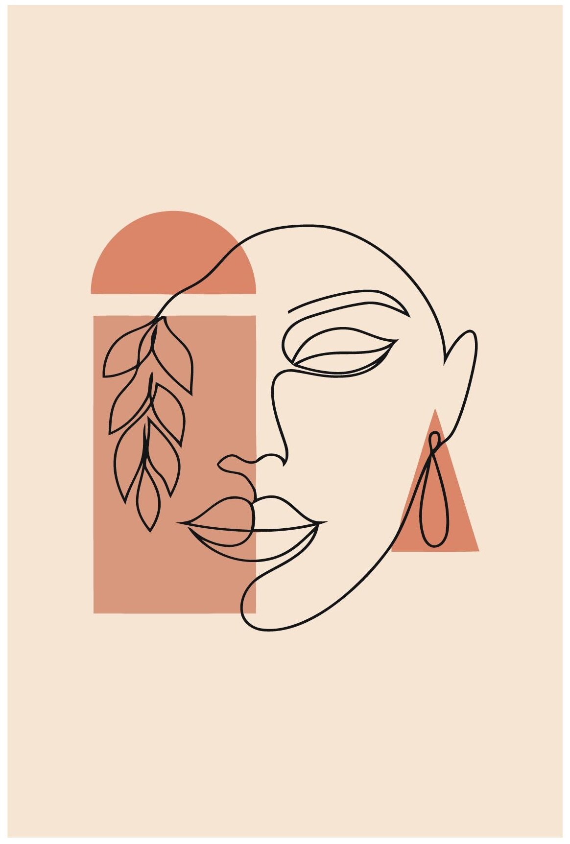 Лицо женщины абстракция Раскраска картина по номерам на холсте