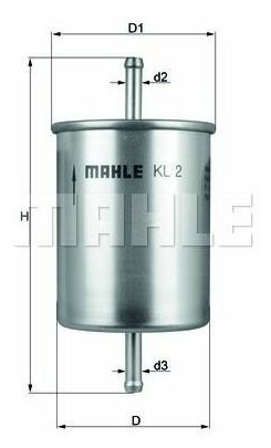 Фильтр топливный MAHLE KL2