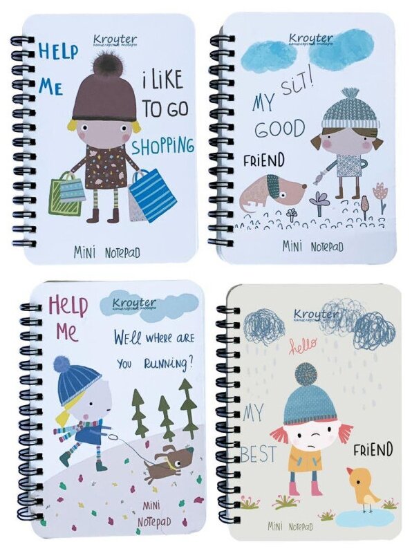 Тетрадь общая Kroyter 60л, точка, А6, спир, обл. кар, Girlfriends, диз. в асс.64188