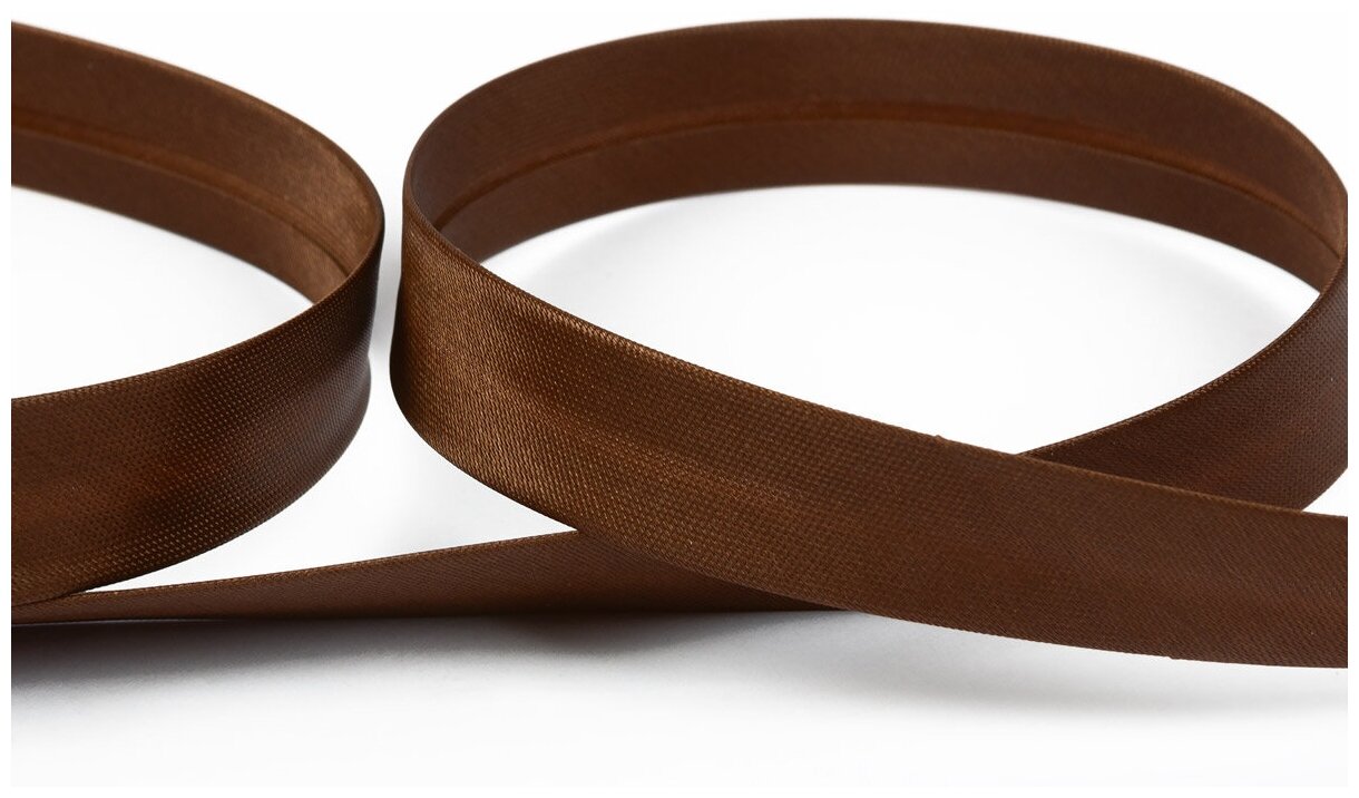 Косая бейка "Gamma" GK-15P 14 - 15 мм 132 м 1 м №075 какао