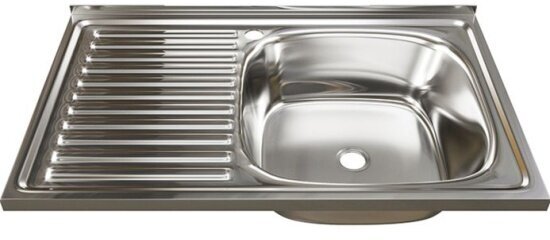 Кухонная мойка Mixline 50х80 (0,4) прав вып 1 1/2 16 см