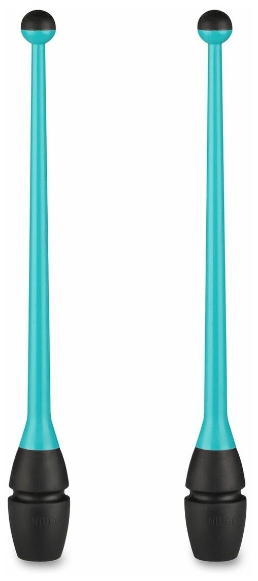Булавы для худ. гимнастики вставляющиеся 36см IN017 бирюз-черн