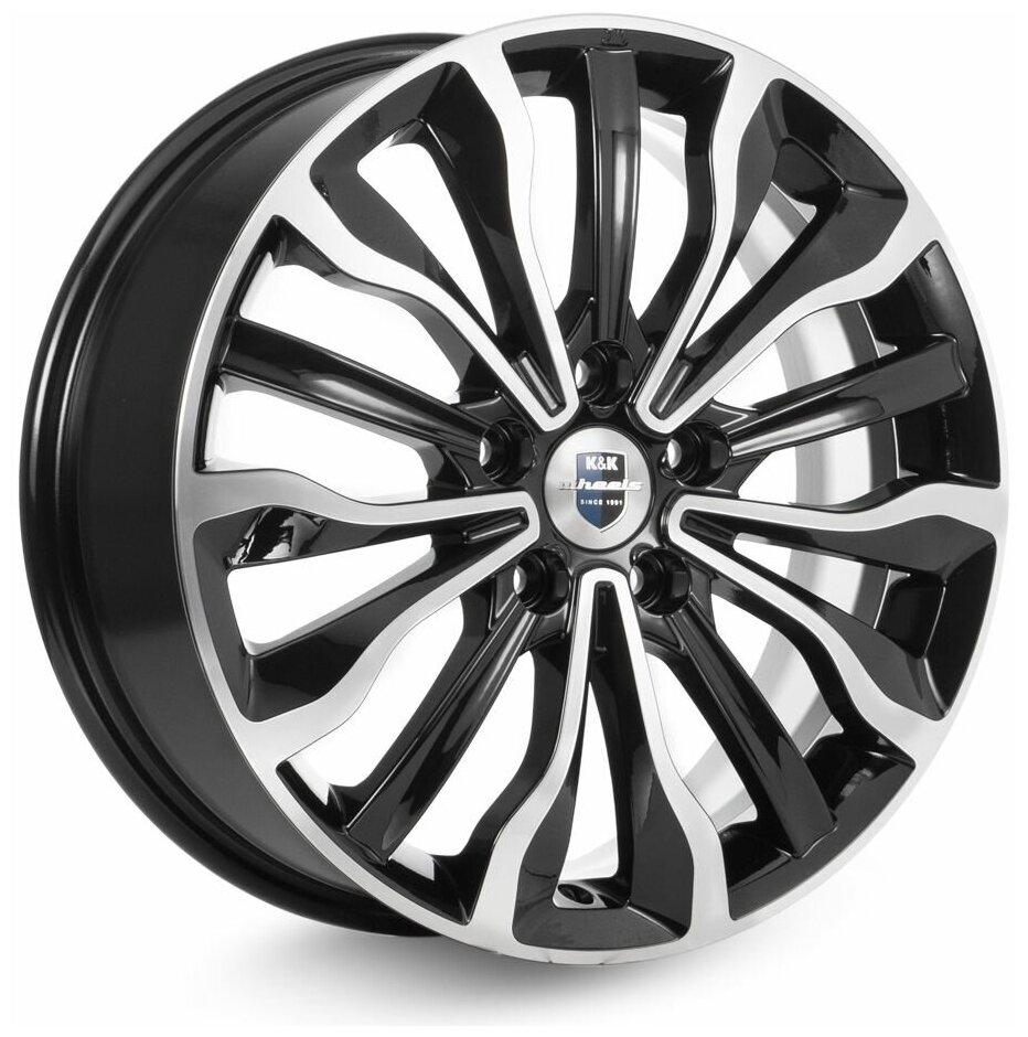Диск литой КиК Атакама (КС756) 6,5\R17 5*114,3 ET40 d67,1 Алмаз черный [71653] Fb max 610 kg