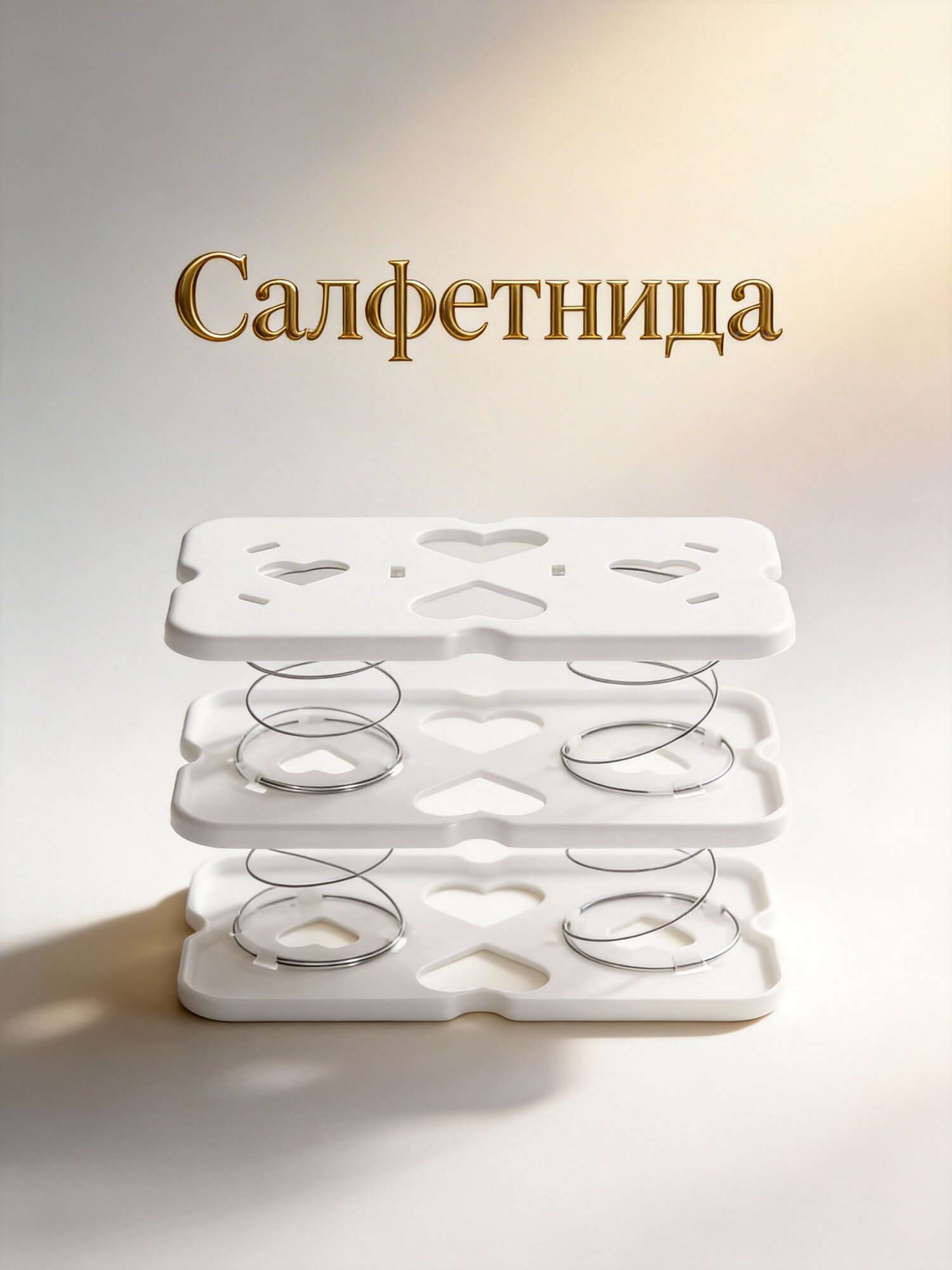 Держатель Для Бумажных Салфеток С Пружиной 2 Штуки Размер 12.00X8.00X7.50Cm
