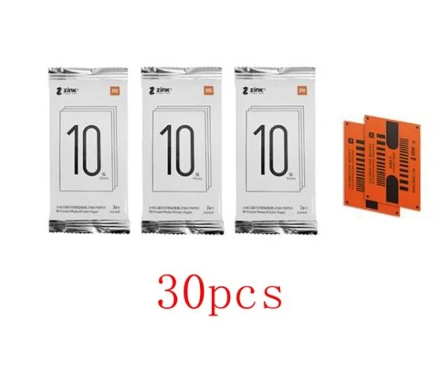 Xiaomi ZINK Покет Принтер Бумага 3 дюйма Самоклеящаяся Оранжевый, 30sheets Paper