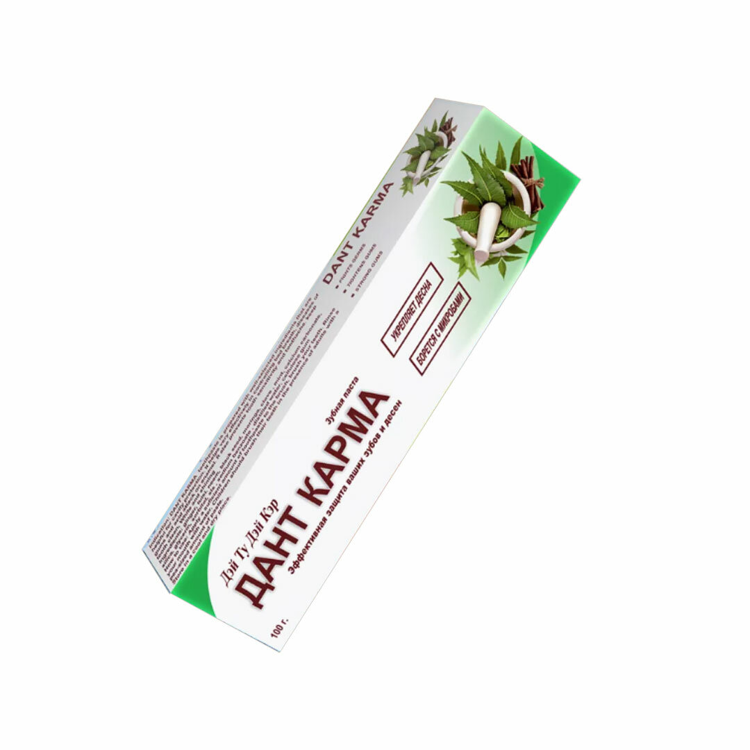 DANT KARMA Dental Cream HERBAL, Day To Day (дант карма, Зубная паста травяная, укрепляет десна, борется с микробами, Дэй Ту Дэй Кэр), 100 г.