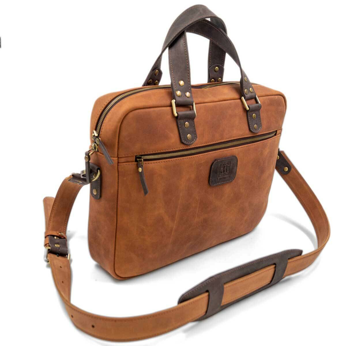 Сумка для документов и ноутбука 13.3 - 14 дюймов, J.Audmorr, Cardiff S Sienna, светло-коричневая, мужская и женская