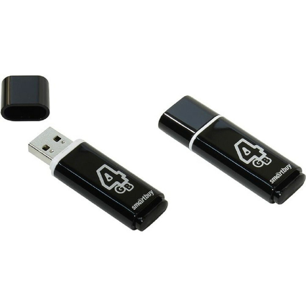 Флешка USB Flash Smartbuy SB4GBGS-K, Черный 4 ГБ