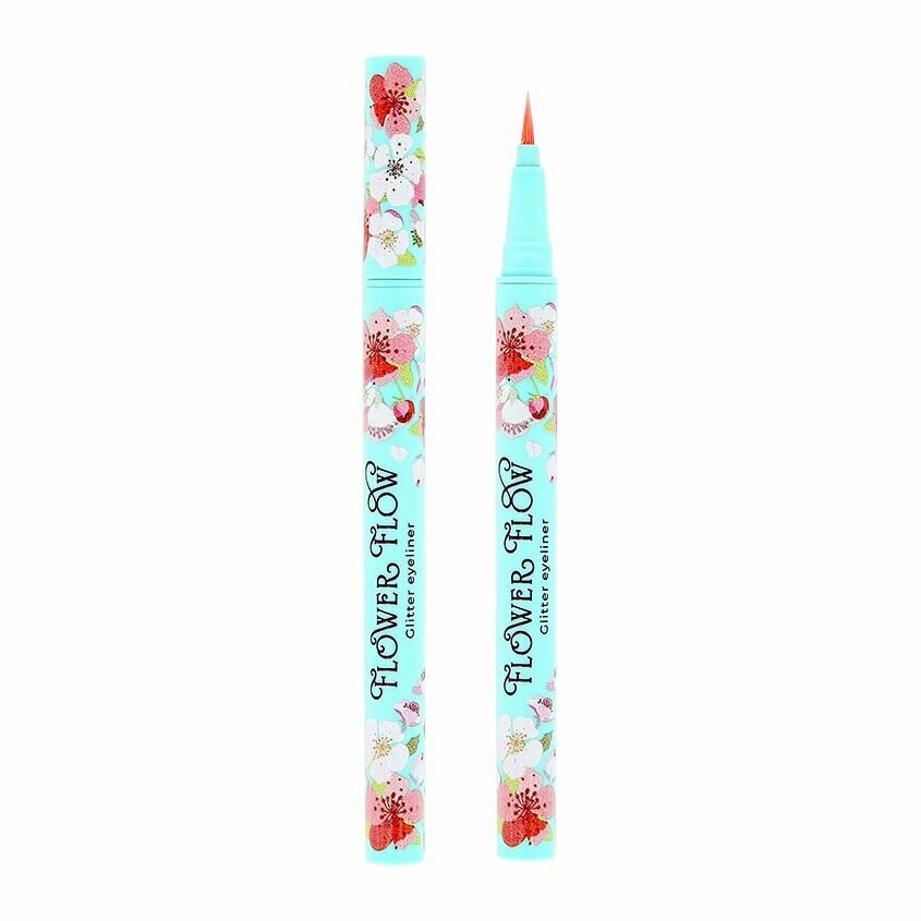 Подводка для глаз ISCREAM FLOWER FLOW тон 02 pink с глиттером