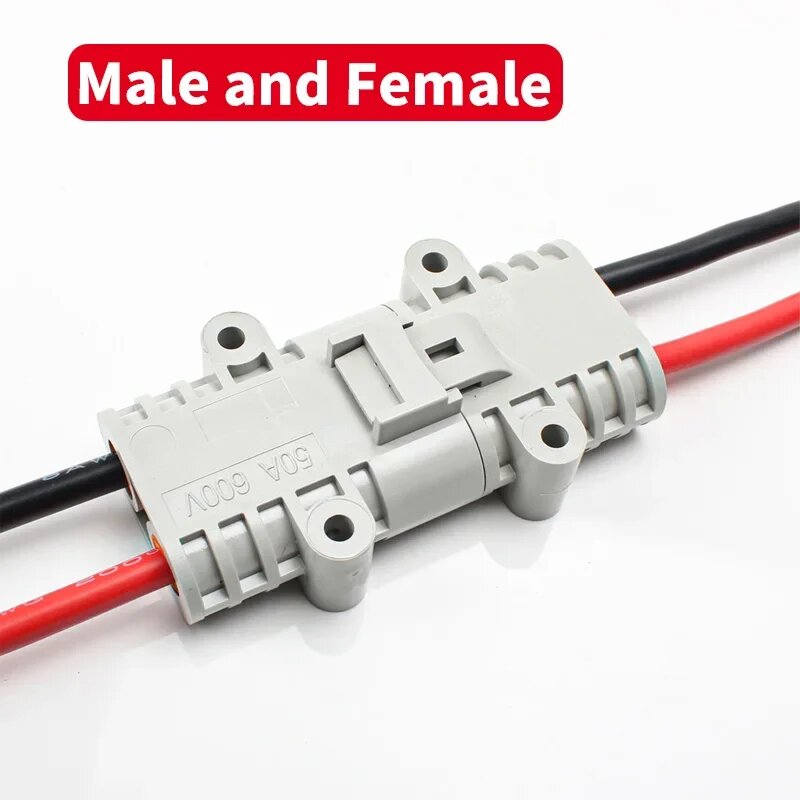 Водонепроницаемый кабель для парковочного кондиционера, 50А, 600В, Male and Female, 20cm