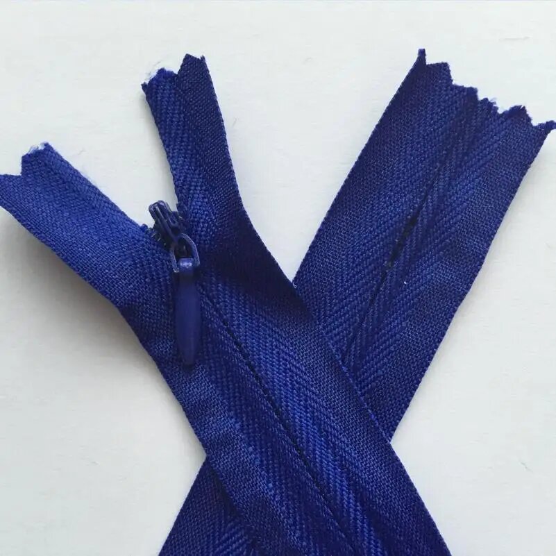 Невидимые молнии QIMONTON 15/20/28/35/40/45/50/55/60/65/100/150 см Темно-синий, deep blue number223, whole length 35 cm
