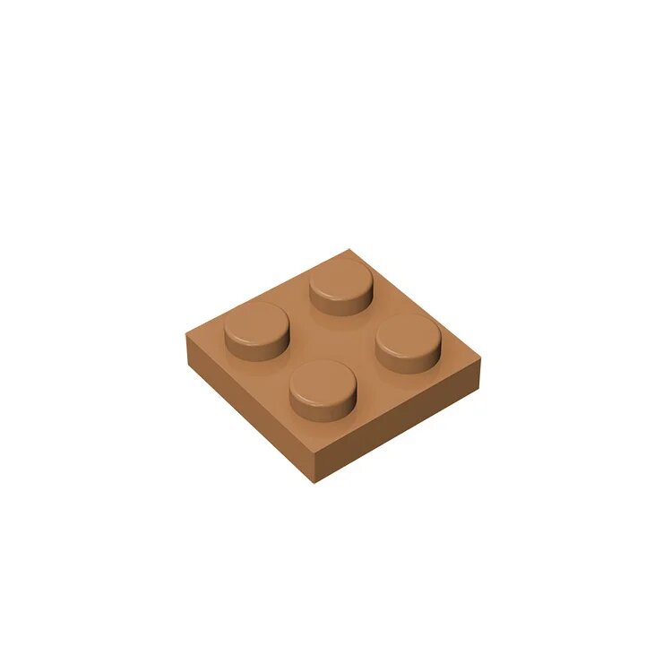 Конструктор, деталь LEGO 2x2, коричневый (084)