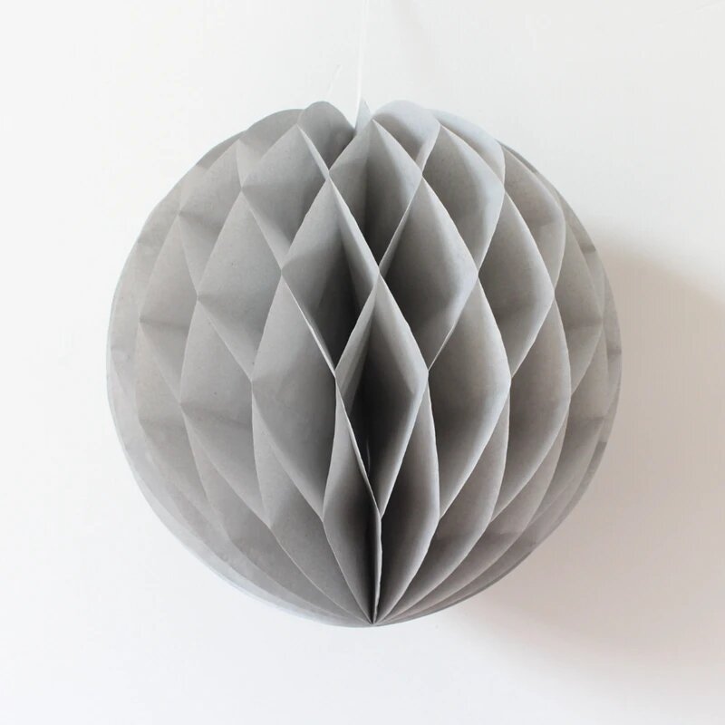 Бумажные сотовые шары 12 дюймов Серый, 4inch 10cm, gray