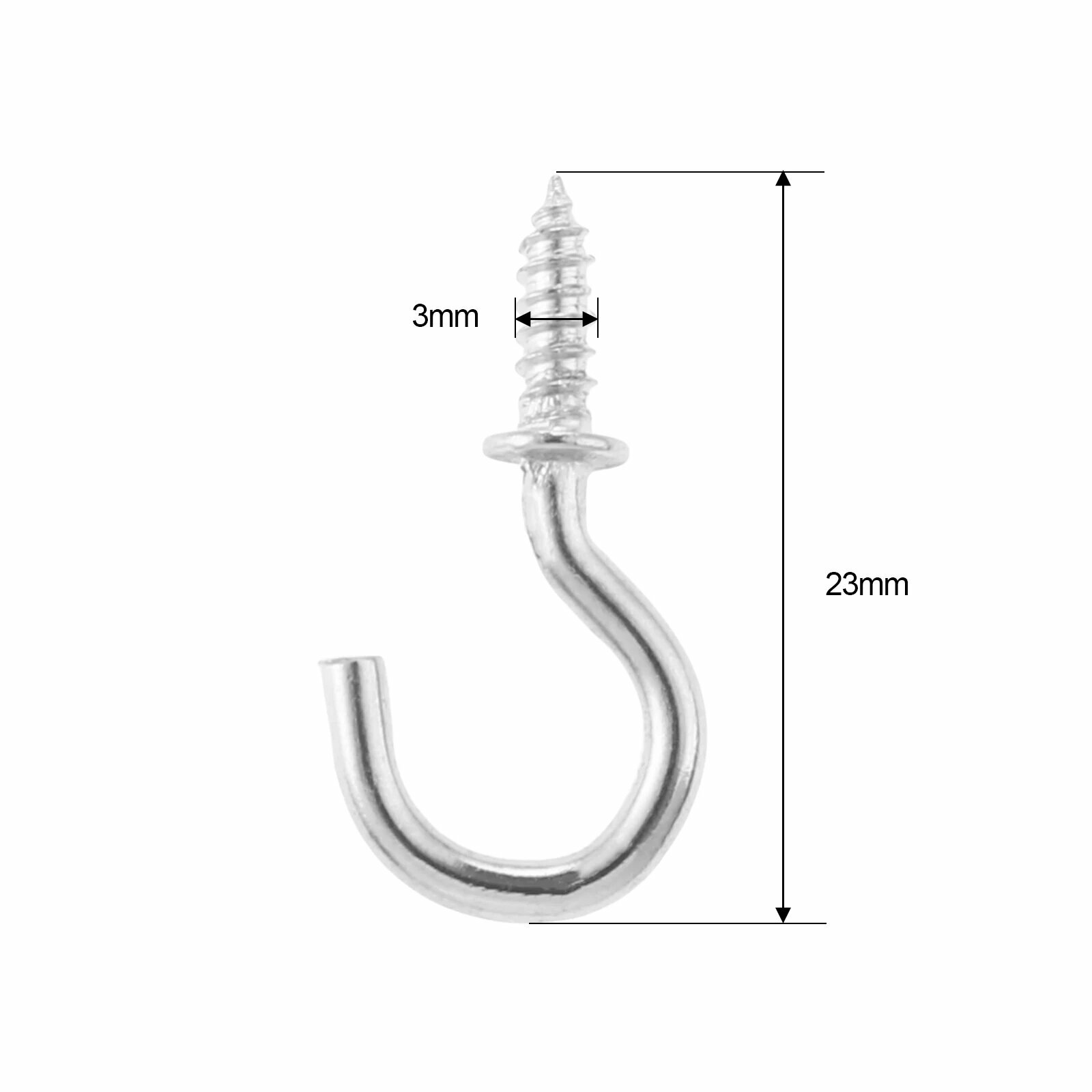 DRELD Самозавинные крючки для потолка 20/10/5 шт. silver 23mm 20pcs