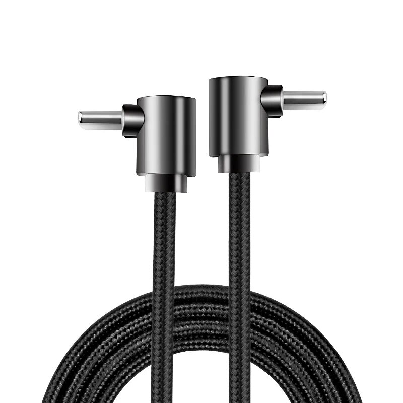 Оплетка 90 градусов 0,25 м/0,5 м/1 м/2 м 4A Колено для быстрой зарядки USB C к шнуру типа C PD Кабель для iPhone Samsung Huawei Xiaomi Macbook