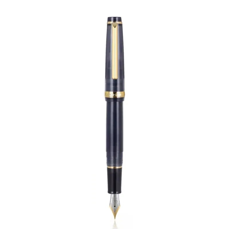 Jinhao 82 перьевая ручка акриловая золотое перо EF F Темно-синий, ЭФ, Caribbean Sea blue