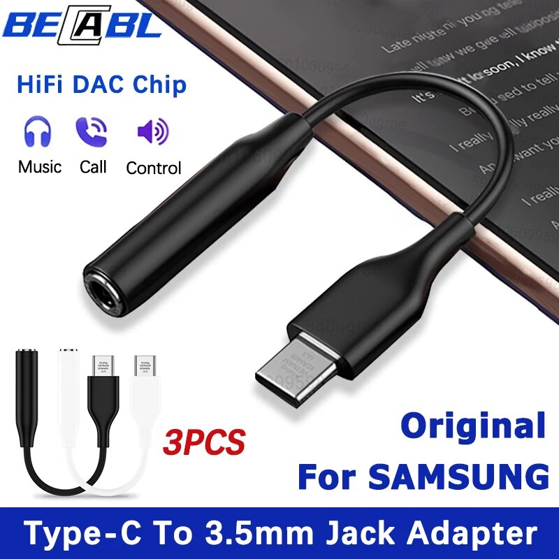 Адаптер USB-C 3.5 мм Black-3PCS — фото 1