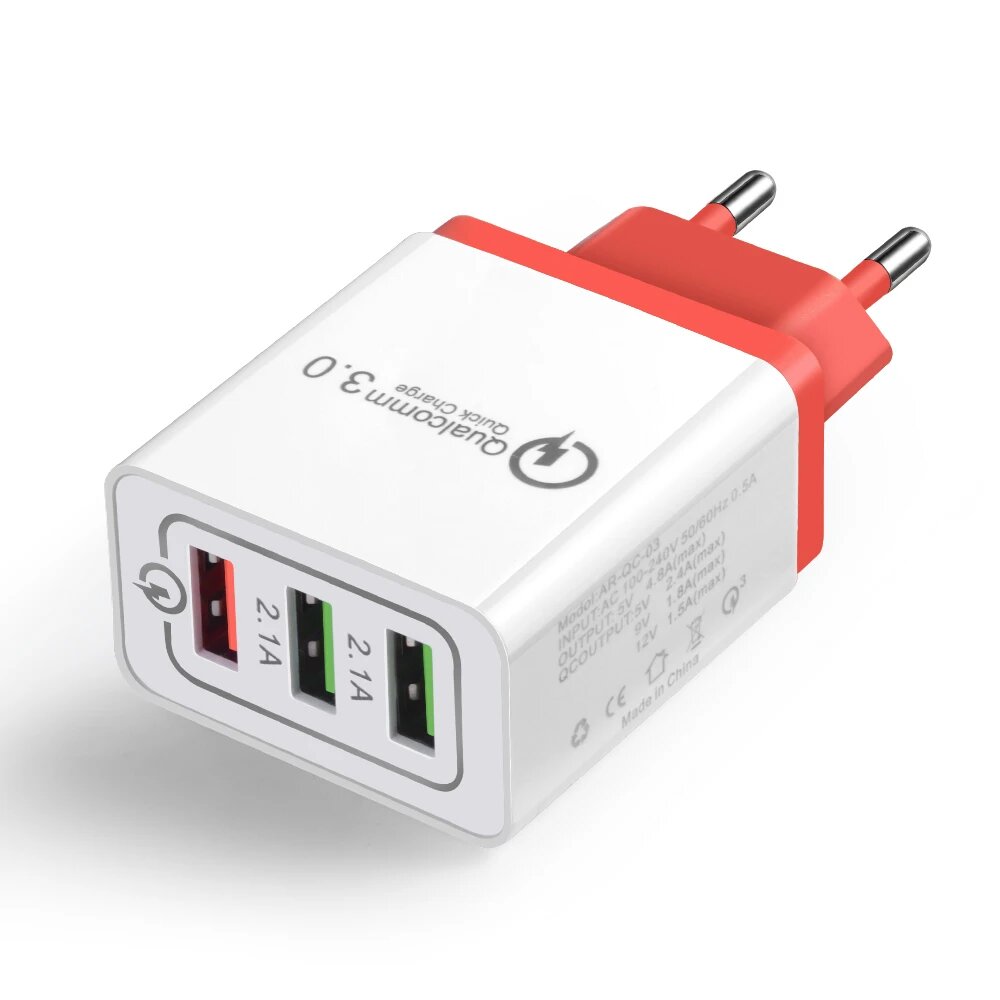 Сетевое зарядное устройство Qualcomm 3.0 EU Orange Charger