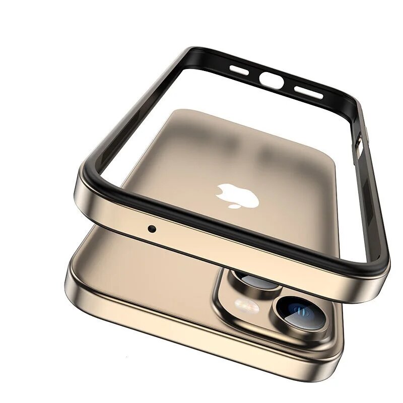 Чехол для iPhone 16 Pro Desert Gold BK Ping, алюминиевый бампер
