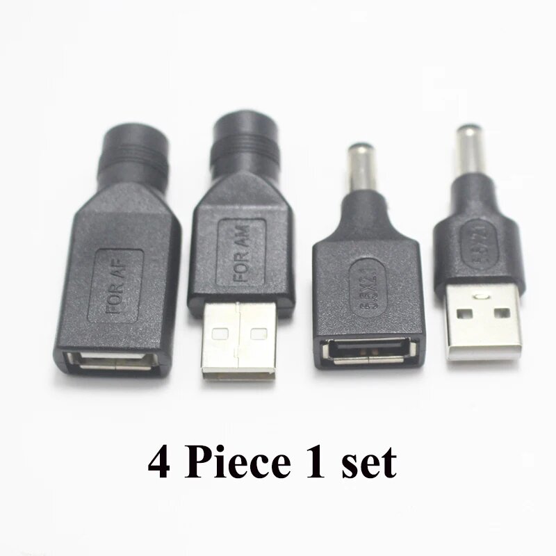 USB-адаптер 5.5*2.1 мм, 4 шт. в комплекте