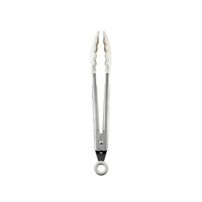 Силиконовый шпатель с удлиненной головкой, деревянной ручкой Белый, Food tongs
