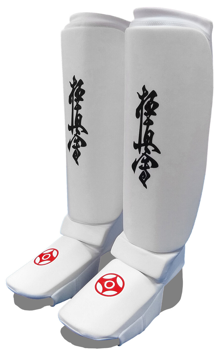 Щитки рэй-спорт на голень и подъём, трехсекционные Киокусинкай