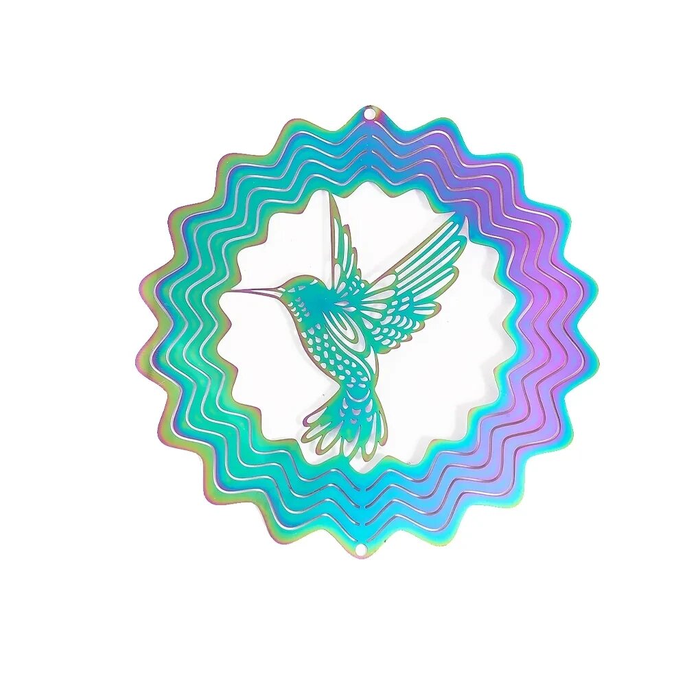 Ловец ветра "Колибри", нержавеющая сталь, цвет Hummingbird