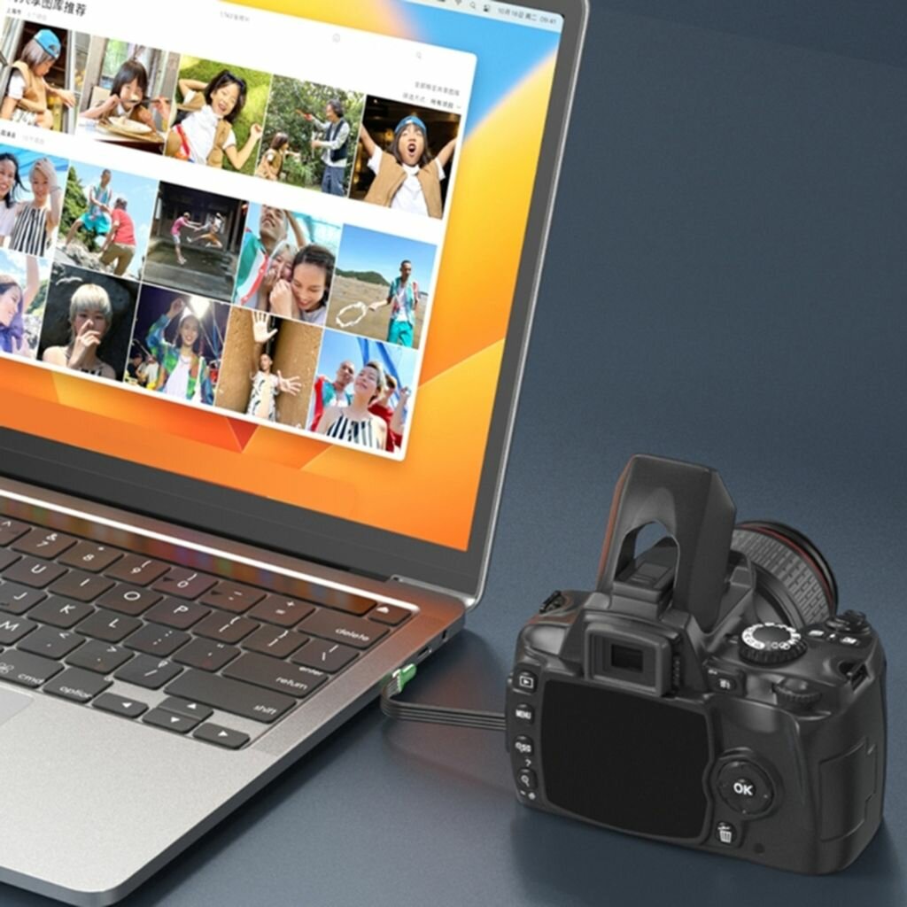 (1) Тип C к Mini USB плоский силиконовый кабель-15 см-левый